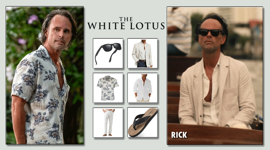 RICK COSTUME FROM THE WHITE LOTUS